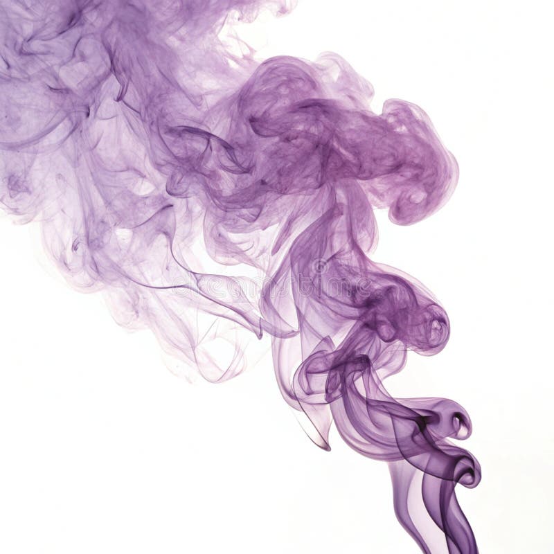 Violet Smoke Cloud Isolated on White Background Stock Illustration ...