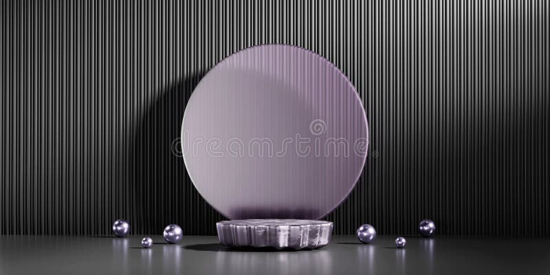 Violet Stage Platform Podium for Product Display 3D Rendering Stock ...