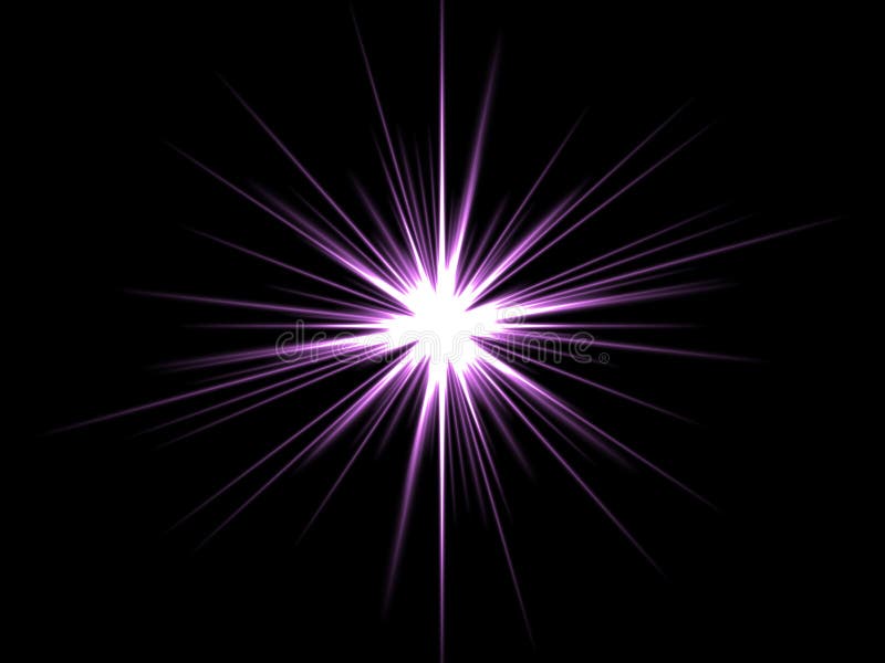 Violet Star on a Black Background. Stock Illustration - Illustration of ...