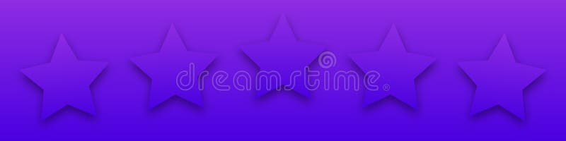 Violet 5 Star Icon. Customer Feedback Concept. Vector 5 Token Points ...