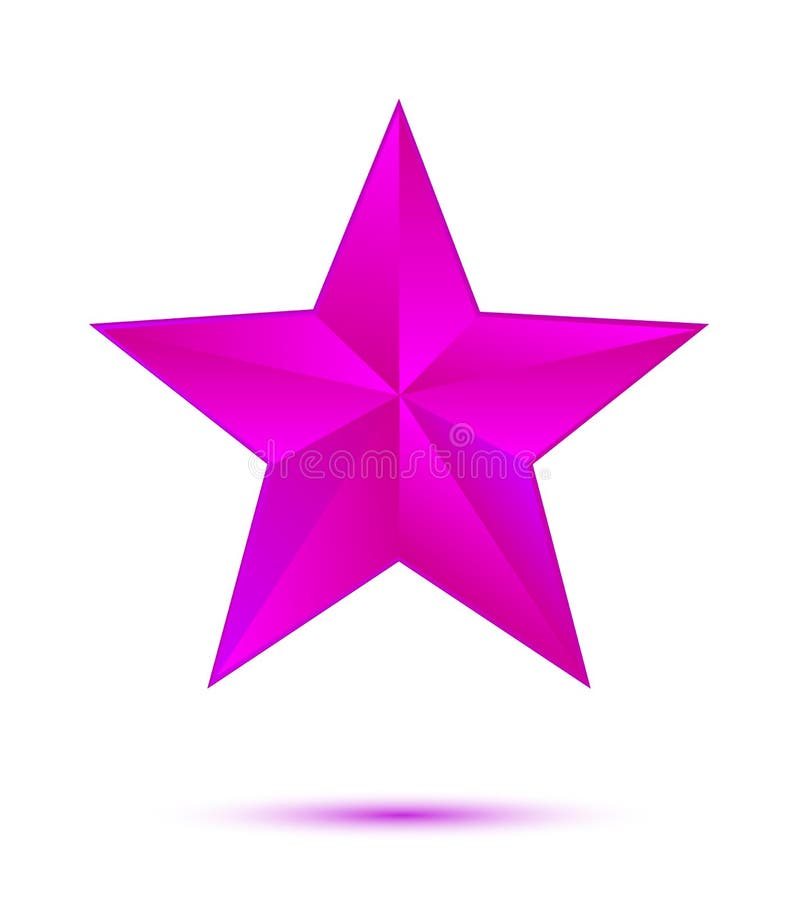 3D Violet Star stock illustration. Illustration of graphic - 7693119