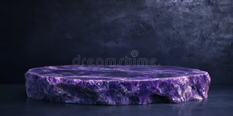 Violet Stone Podium with Polished Surface and Natural Patterns, Set ...