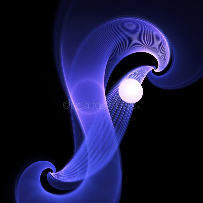 Violet Stringy Fractal Spiral Stock Illustration - Illustration of ...