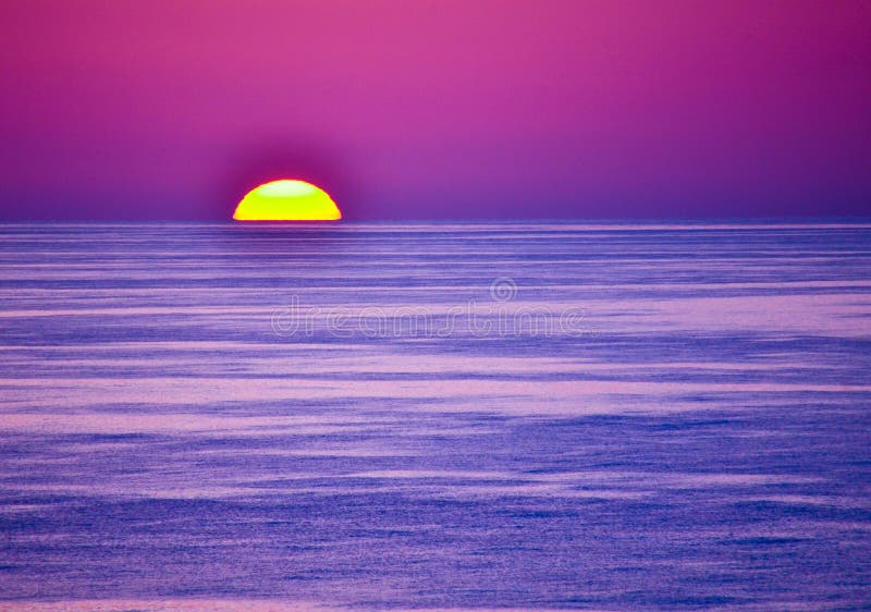 Violet Sunset Over the Gulf Stock Image - Image of clouds, nature: 44506995