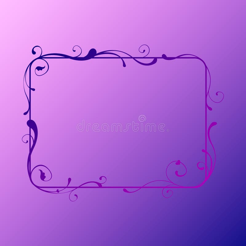 Violet swirls frame stock illustration. Illustration of decorative ...