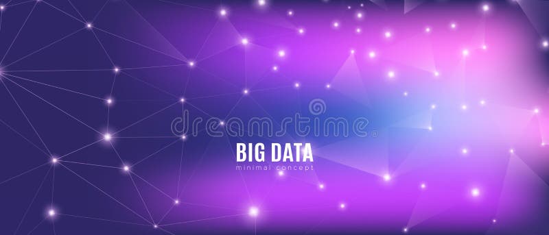 Violet Technology Wallpaper. Data Stream Stock Vector - Illustration of ...