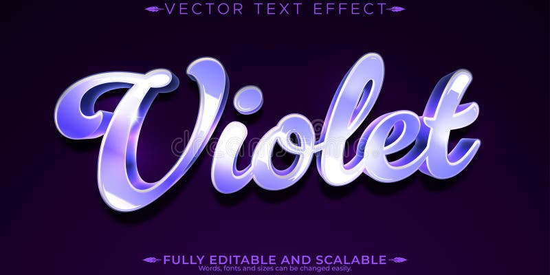 Violet Text Effect, Editable Modern Lettering Typography Font Style ...