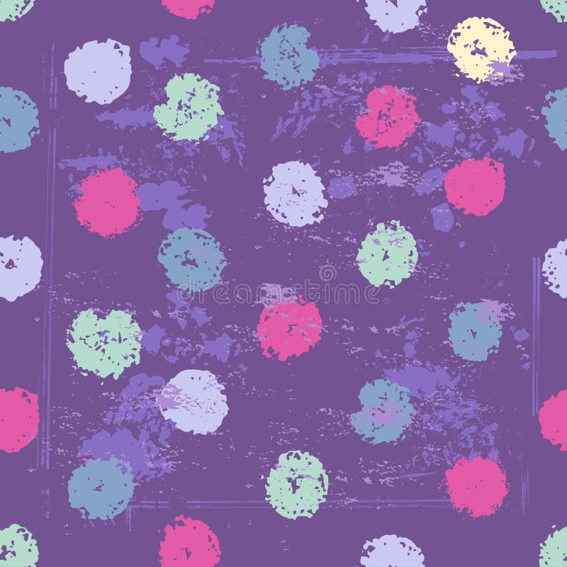 Violet Tones Elegant Polka Dot Seamless Pattern Stock Illustration ...