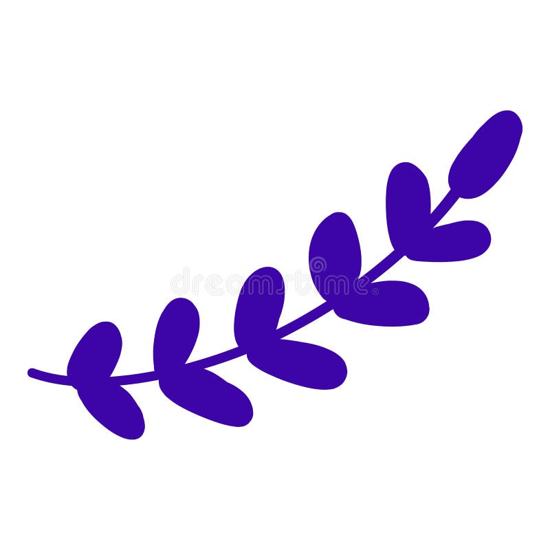 Violet Tree Branch Icon, Hand Drawn Style Stock Vector - Illustration ...