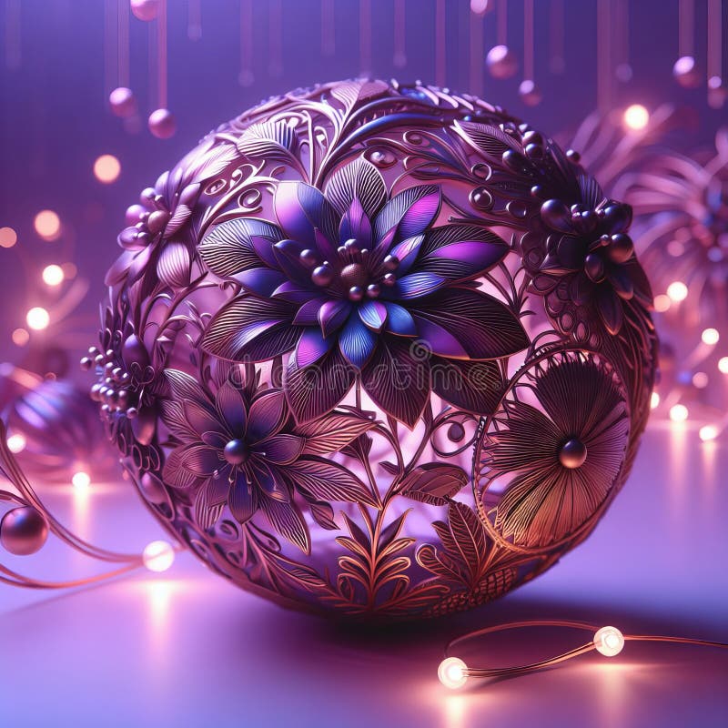 Violet Twilight Glow a Mystical Violet Light Effect that Evoke Stock ...