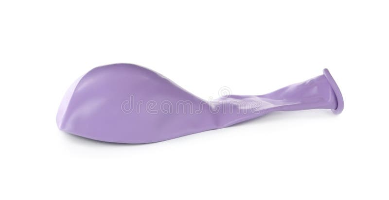 Inflatable Violet Beach Balls With Feathers Inside On White Background ...