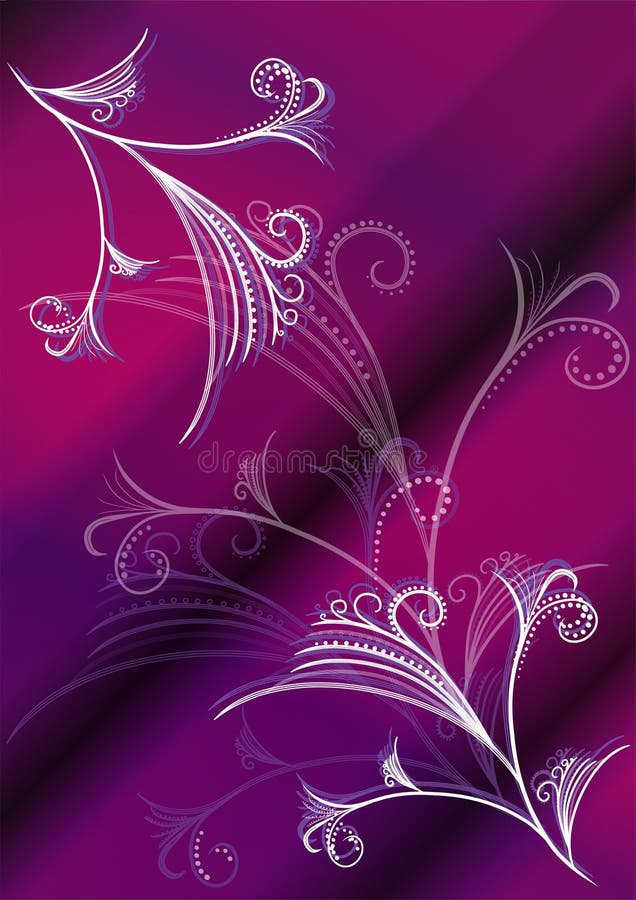 Violet Vector Floral Background Stock Vector - Illustration of scroll ...