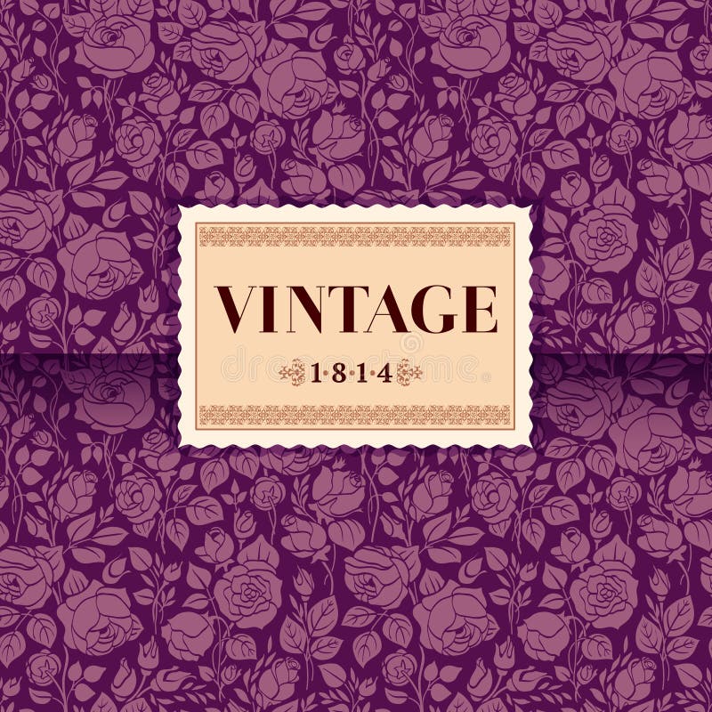 Violet vintage card stock vector. Illustration of graphic - 38733822