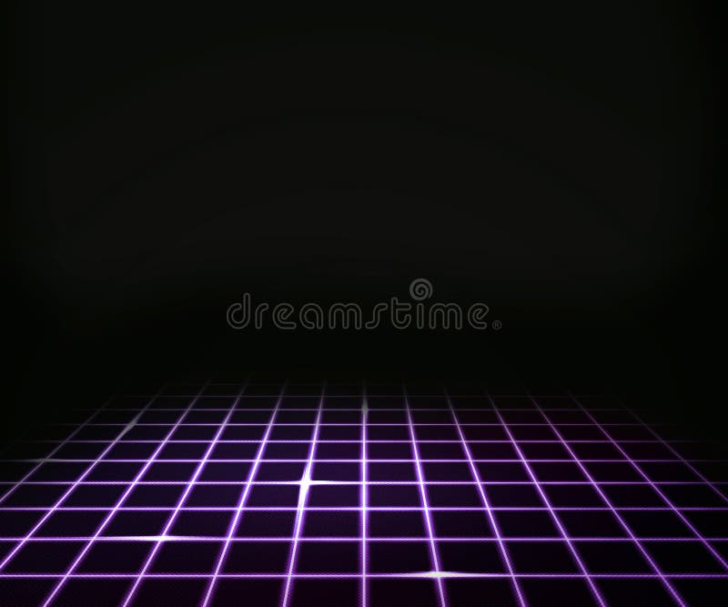 Violet Virtual Laser Floor Background Stock Illustration - Illustration ...