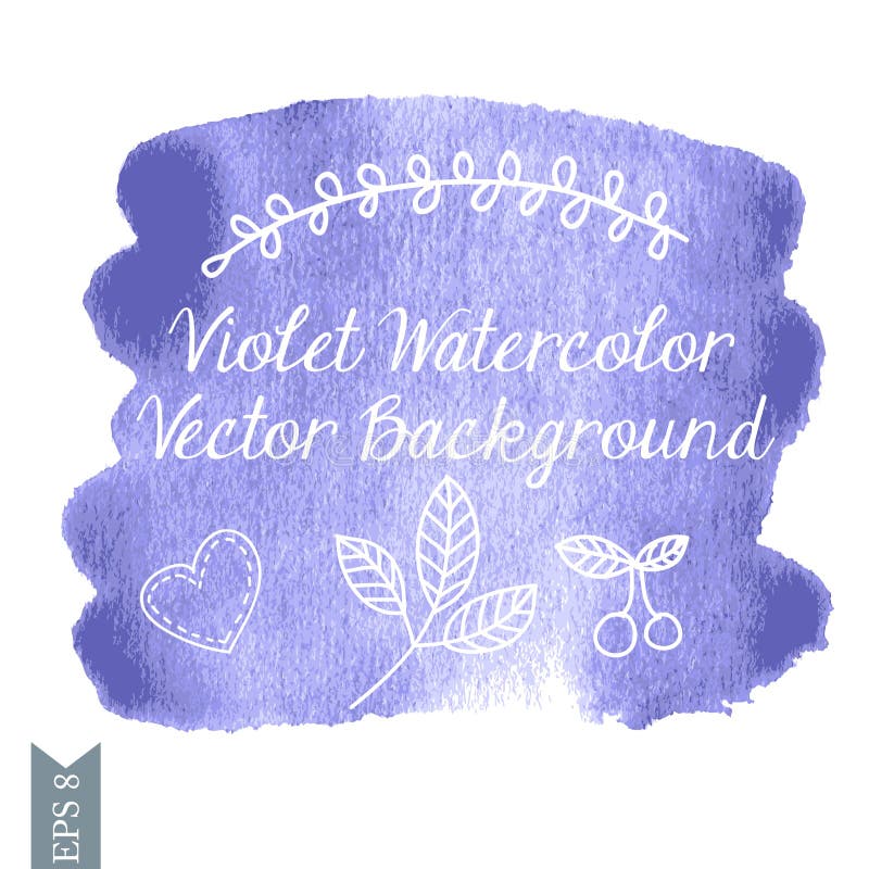 Violet Watercolor Vector Back Stock Vector - Illustration of blue ...