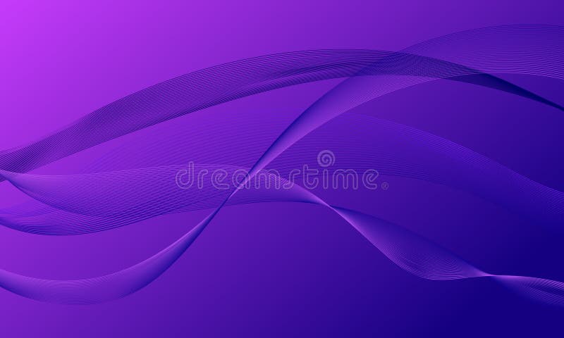 Violet Wave Curves with Gradient Abstract Background Stock Illustration ...