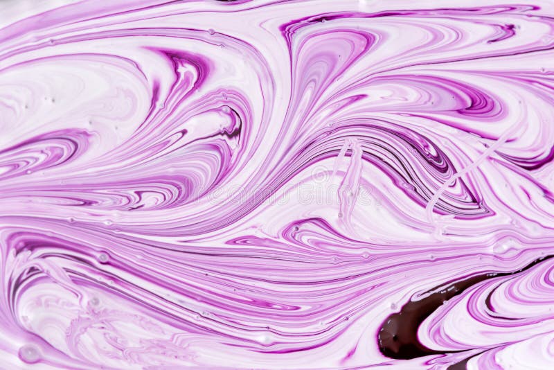 Violet and White Paint Mixed Up Creating a Beautiful Abstract Pattern ...