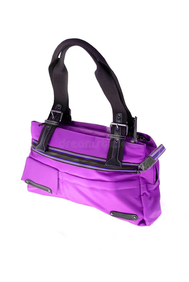 Violet Woman Purse (hand-bag) Stock Image - Image of buckle, glamour ...