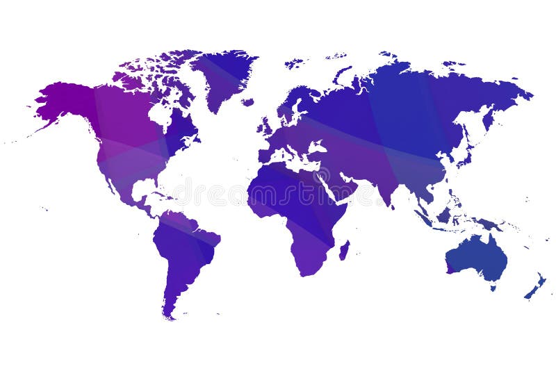 Violet world map stock illustration. Illustration of hard - 102292825