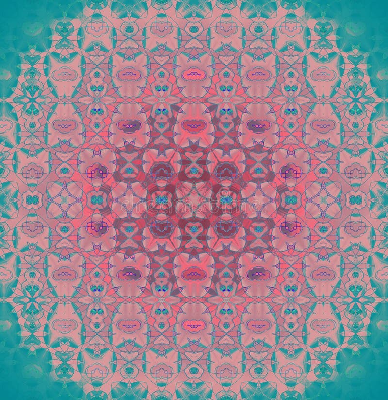 Violeta Cor-de-rosa De Turquesa Dos Ornamento Sem Emenda Ilustração ...