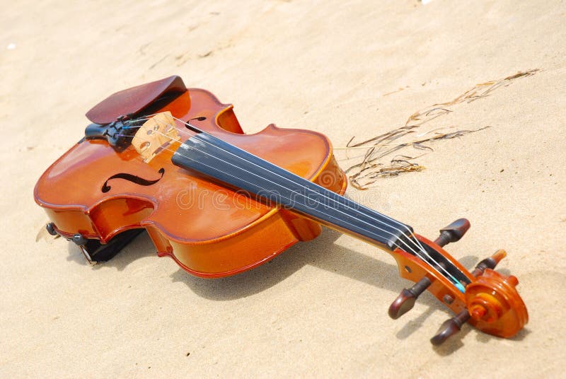 Violin stock photo. Image of horizontal, sand, violine - 12442808