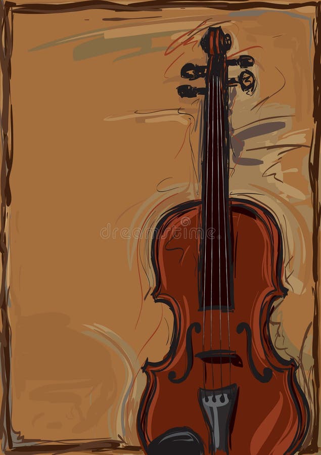 Musical violin frame stock vector. Illustration of brown - 14215921