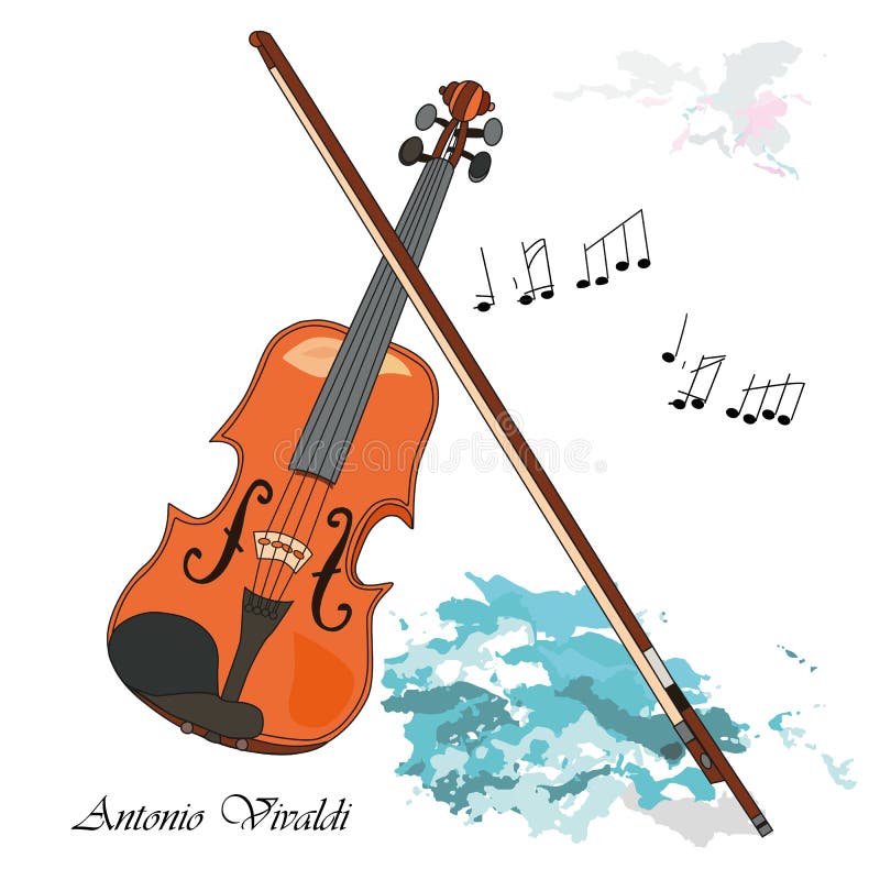 Artistic Portrait of Antonio Vivaldi Isolated Stock Vector ...