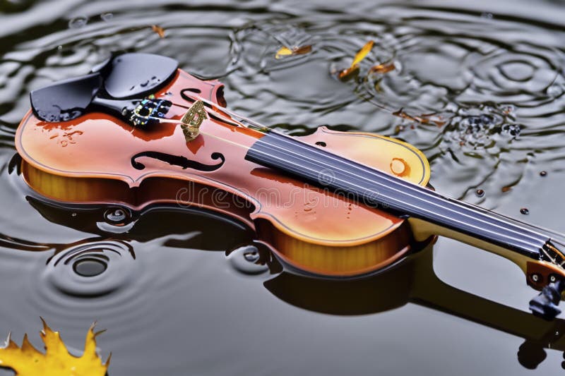 Violin and Autumn stock illustration. Illustration of play - 289118962