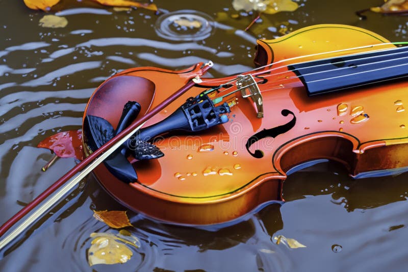 Violin and Autumn stock illustration. Illustration of play - 289118962