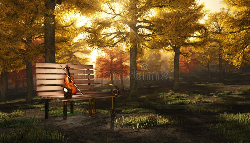 Walking in a park stock illustration. Illustration of countryside ...