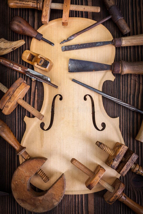Violin Belly and Work Tools Stock Photo - Image of fiddle, music: 117040508