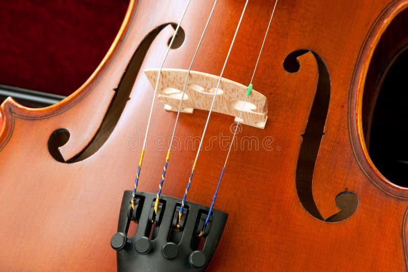 Violin Bridge and Srings stock image. Image of band, performance - 12890645