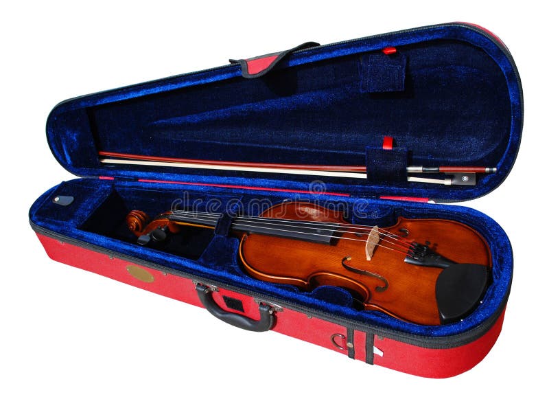 Violin in Case stock image. Image of strap, classes, blue - 15450955