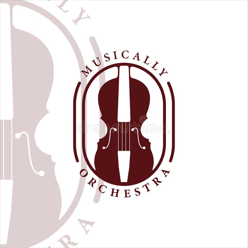 Violin or Cello Logo Vintage Vector Illustration Template Icon Graphic ...