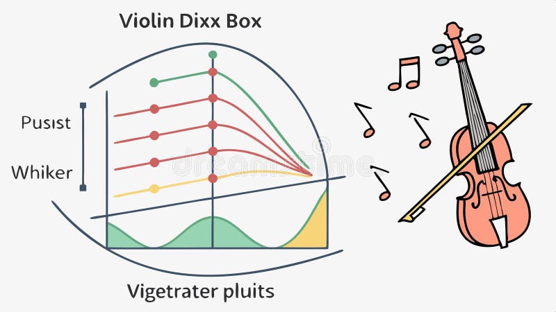 Violin and Chart, Musical Data Analysis Instrument Performance Graph ...