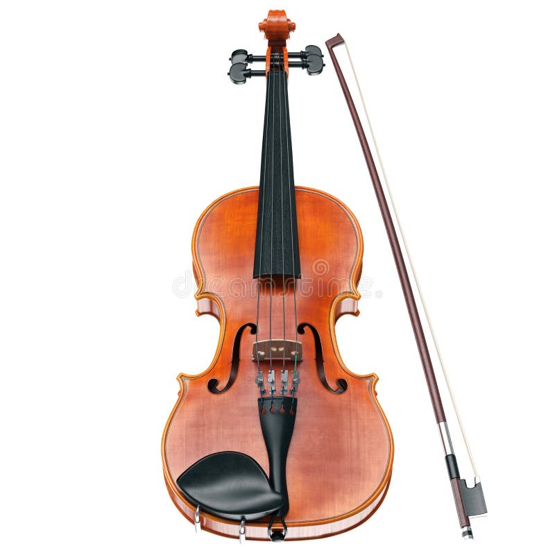 Violin Classical, Front View Stock Illustration - Illustration of ...