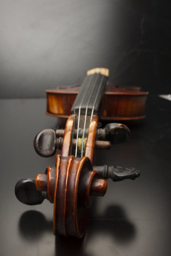 Violin Close Up Isolated on Black Background Stock Photo - Image of ...