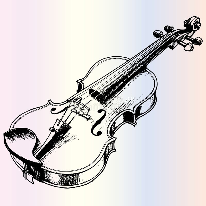 Violin Coloring Pages Drawing for Kids Stock Vector - Illustration of ...