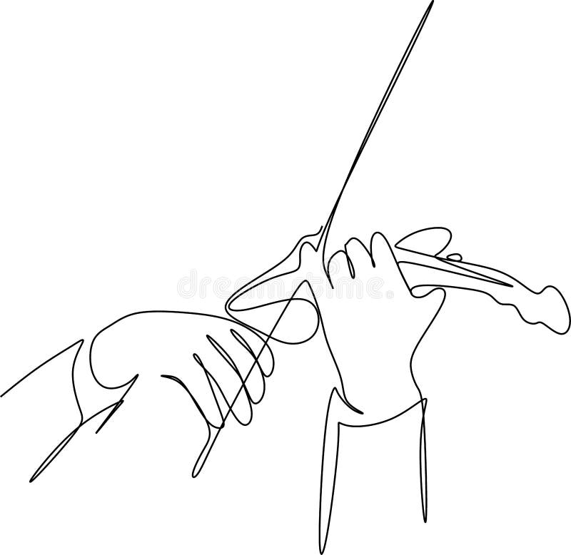 Continuous Line Drawing Violin Stock Illustrations – 261 Continuous ...