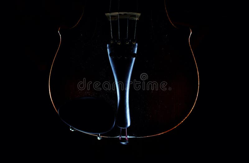 Violin in Dark stock photo. Image of detail, string - 105013268