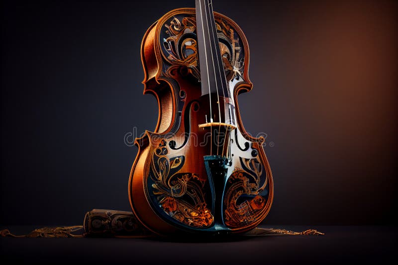Violin-guitar, Strings Concept.generative Ai Stock Illustration ...
