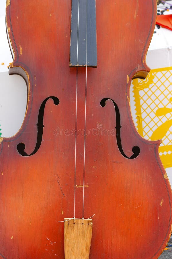 Old Violin with Two Strings only, Mexico City I Stock Image - Image of ...