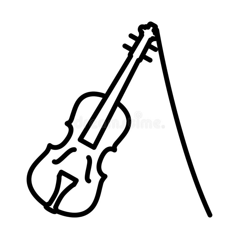 Violin Icon stock vector. Illustration of instruments - 247029692