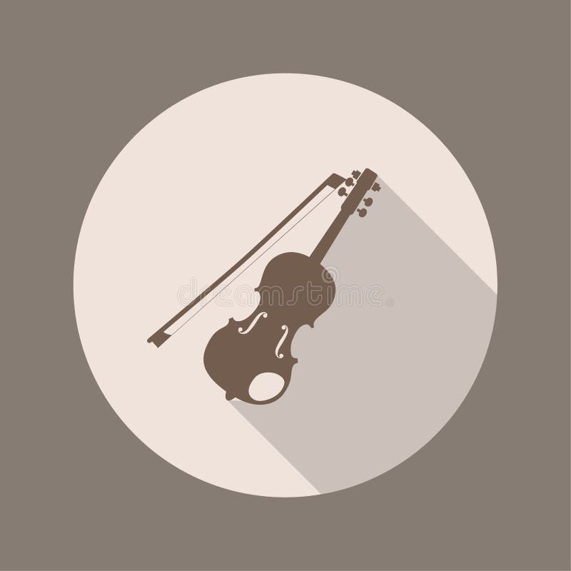 The Violin Icon, Flat Design Stock Vector - Illustration of playing ...