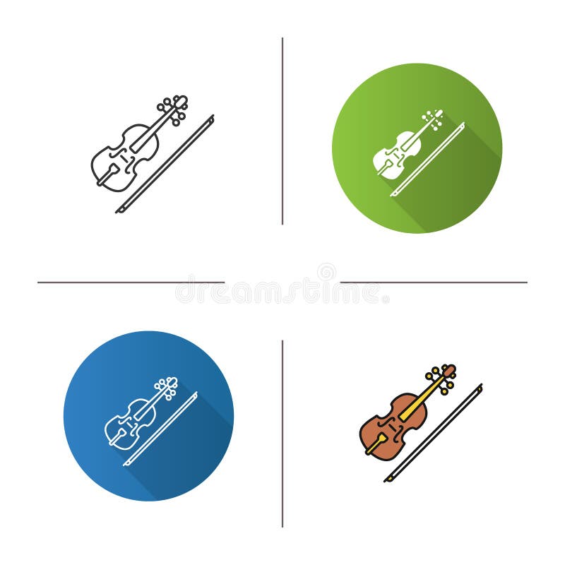 Violin icon stock vector. Illustration of long, logo - 197459915