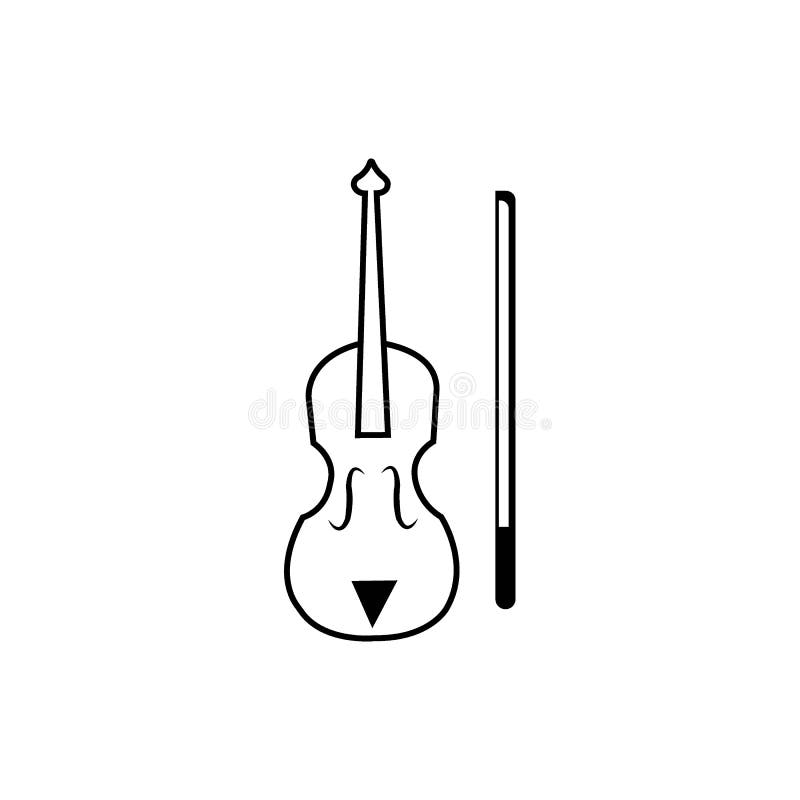 Violin Icon Logo Vector Design Template Stock Vector - Illustration of ...