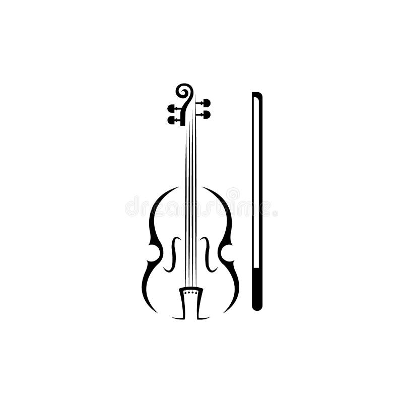 Violin Icon Logo Vector Design Template Stock Illustration ...