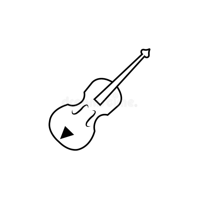 Violin Icon Logo Vector Design Template Stock Illustration ...