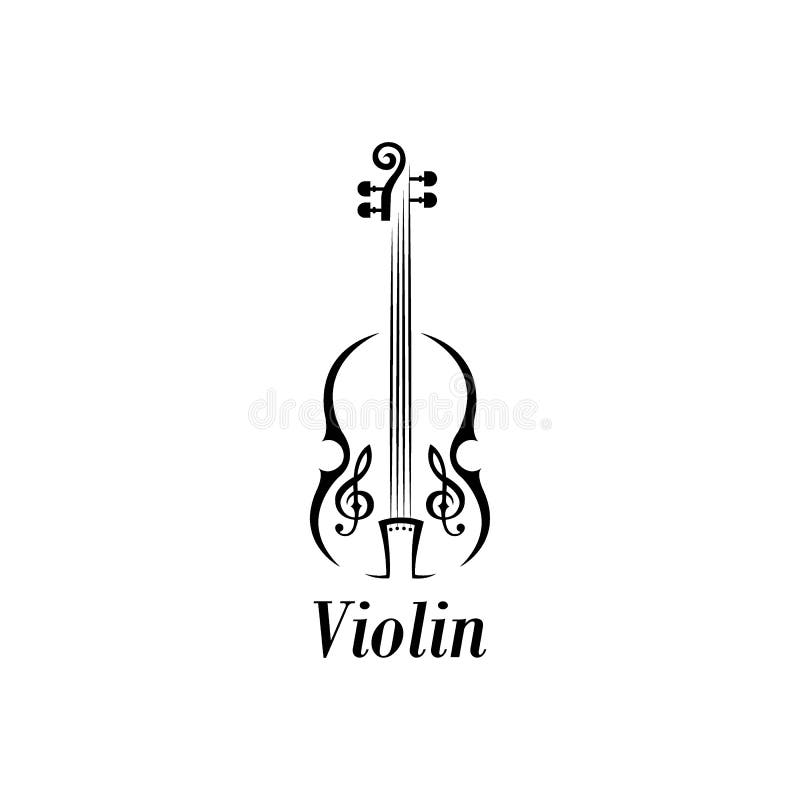 Violin Icon Logo Vector Design Template Stock Illustration ...