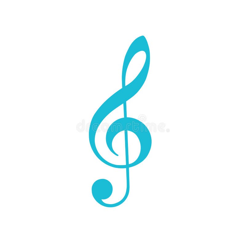 Violin Key. from Blue Icon Set. White Background Stock Vector ...